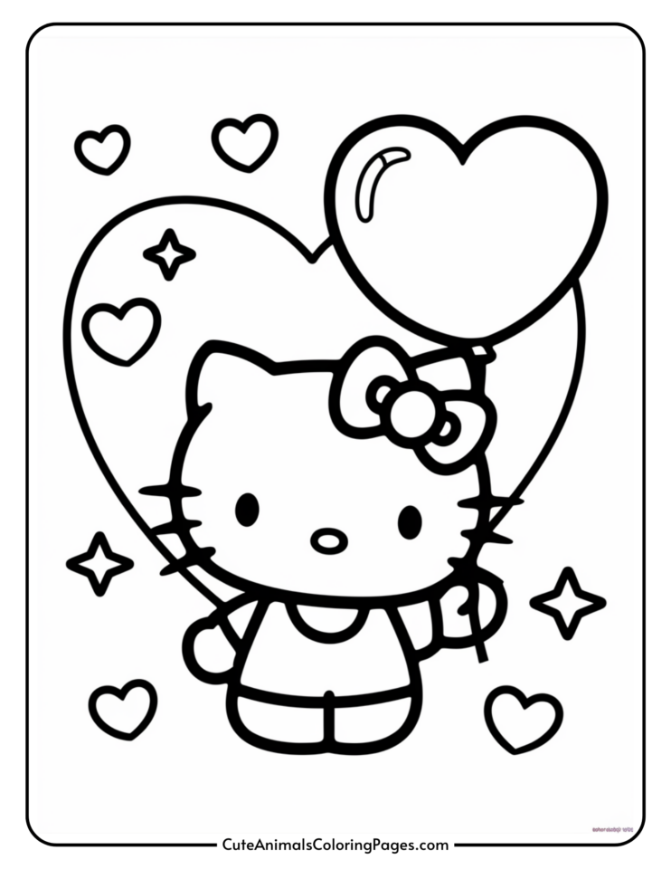 Hello Kitty Valentine Coloring Pages (24 Free Printable PDF Pages ...