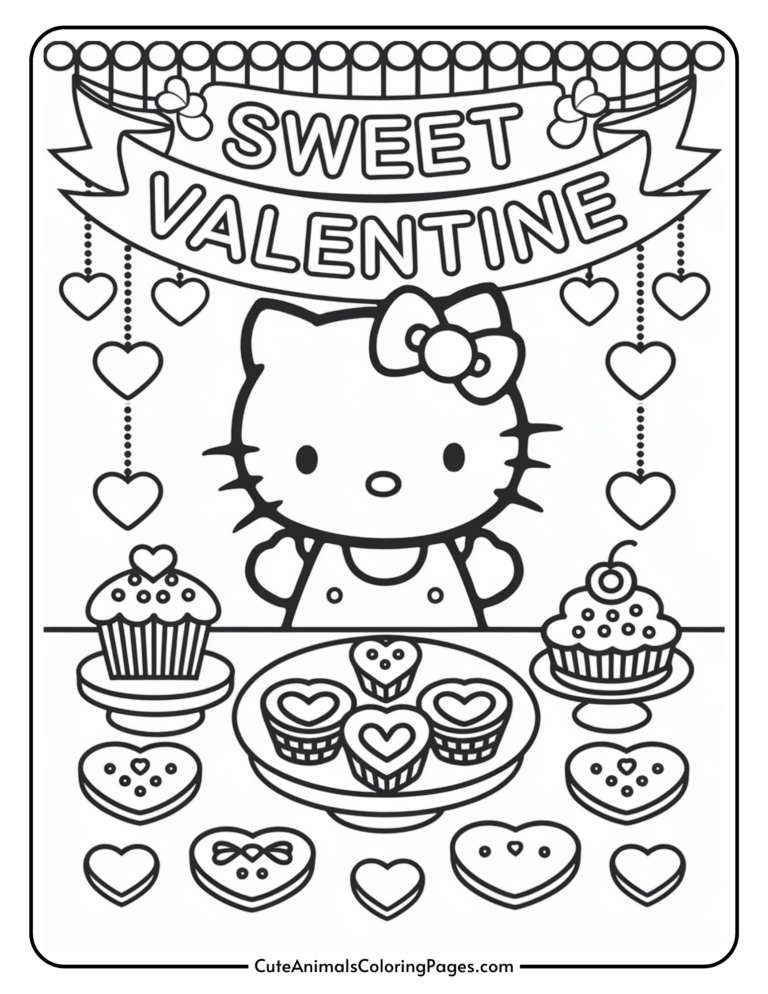 Hello Kitty Valentine Coloring Pages (24 Free Printable PDF Pages ...