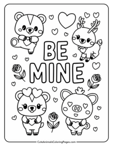 Kawaii Valentine Coloring Pages (10 Free Printable PDF Pages) - Cute ...