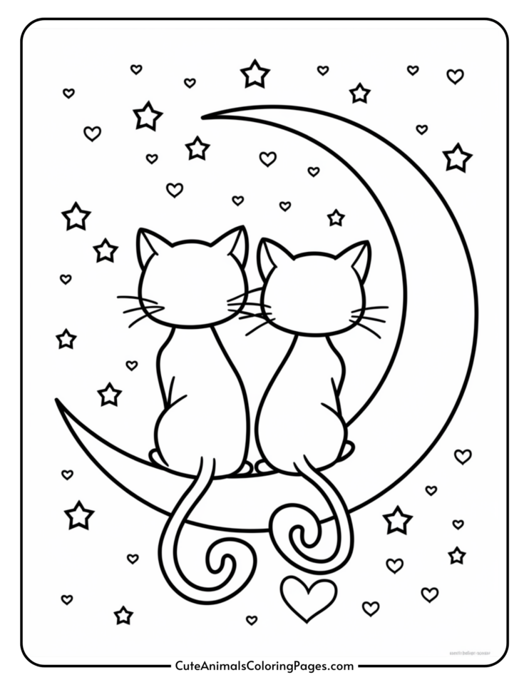 Valentine Cat Coloring Pages (25 Free Printable PDF Pages) - Cute ...