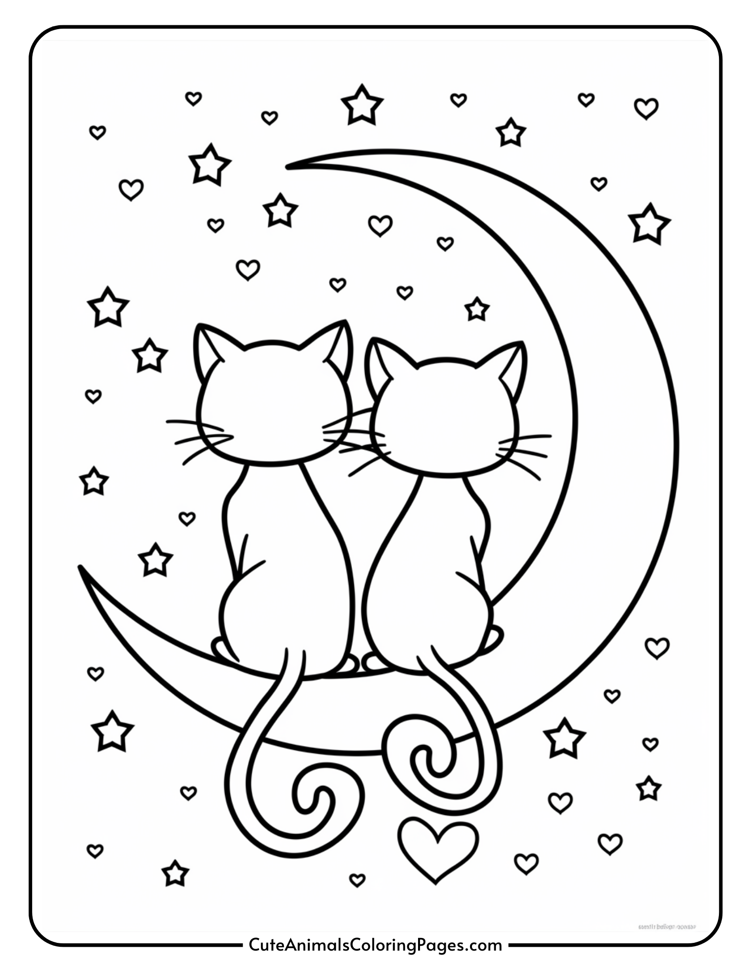 Valentine Cat Coloring Pages (8 Free Printable PDF Pages) - Cute ...