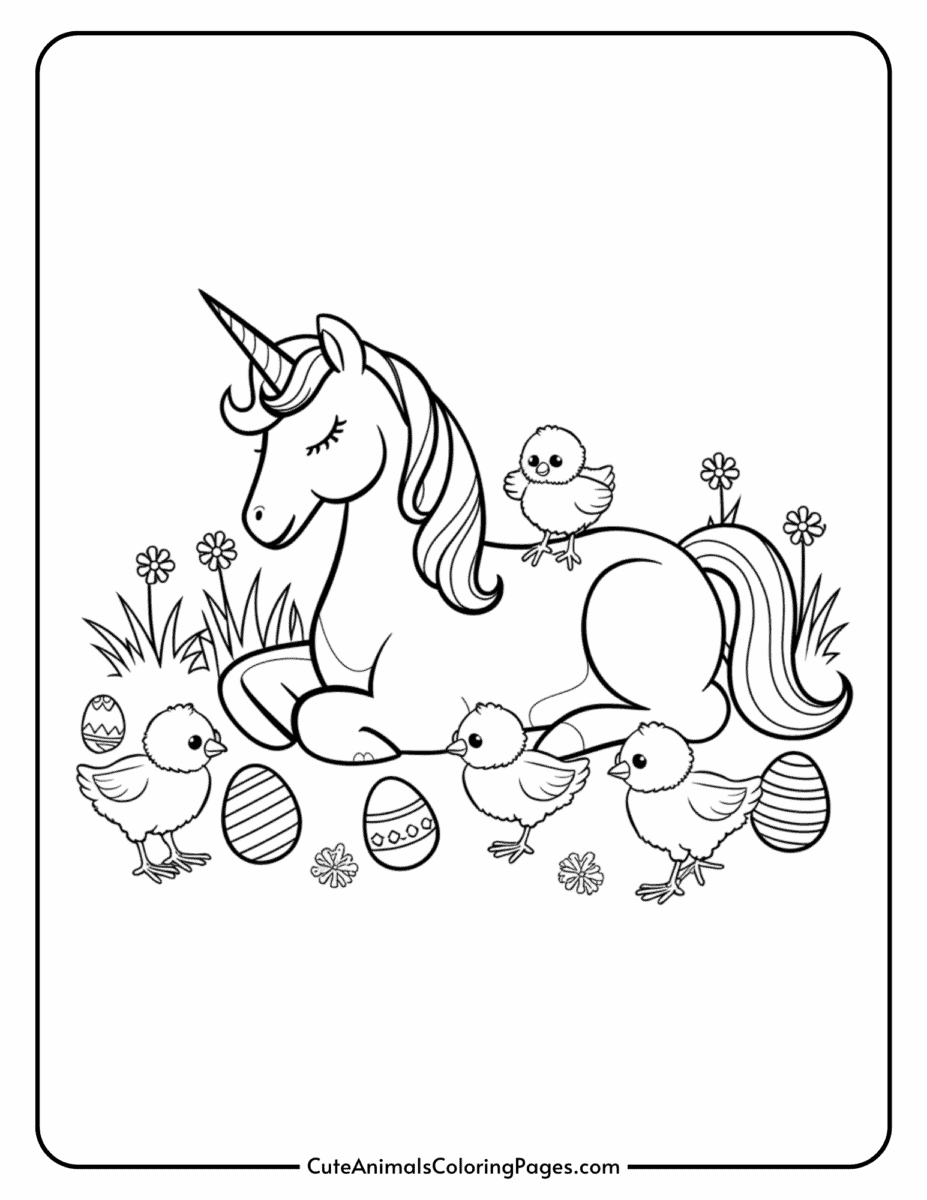 Easter Unicorn Coloring Pages (15 Free Printable PDF Pages) - Cute ...