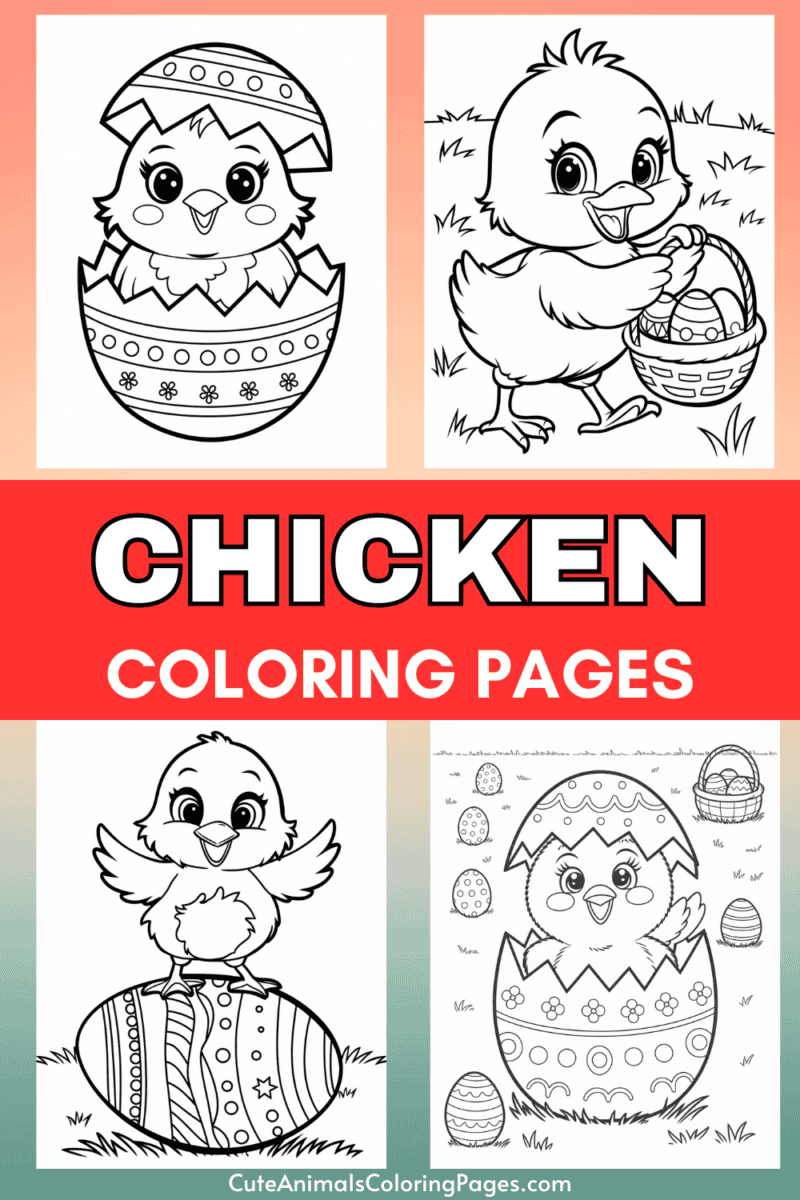 Easter Chick Coloring Pages (15 Free Printable PDF Pages) - Cute ...
