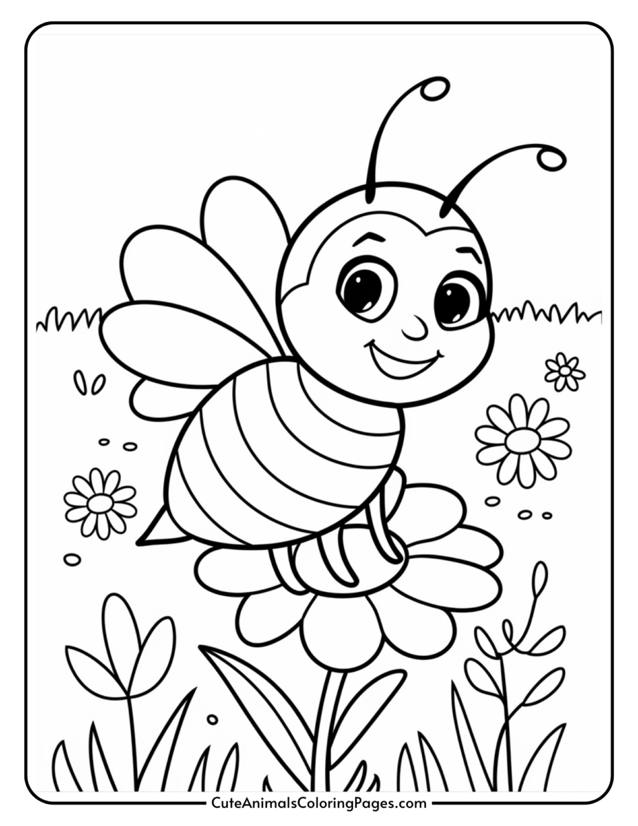 Bee Coloring Pages (15 Free Printable PDF Pages) - Cute Animals ...