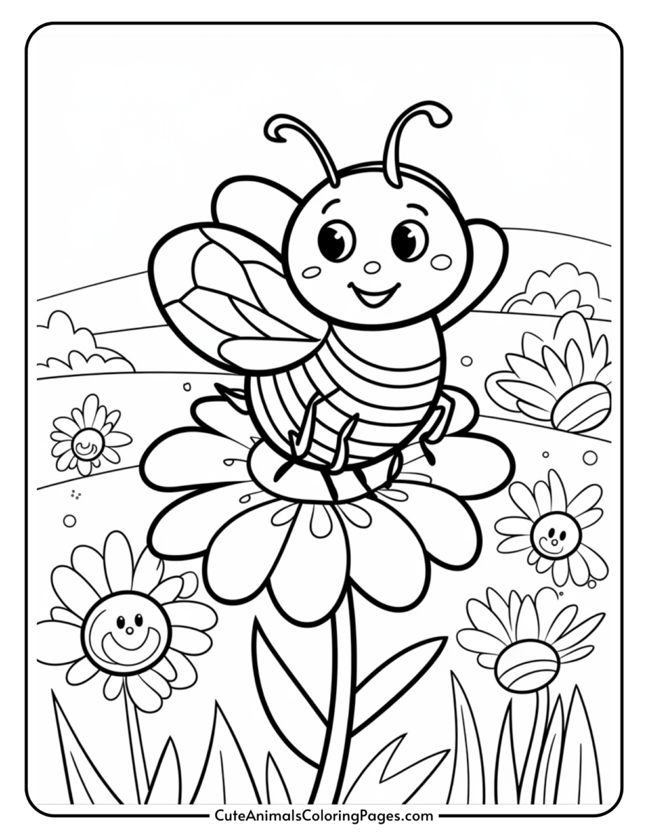 Bee Coloring Pages (15 Free Printable PDF Pages) - Cute Animals ...
