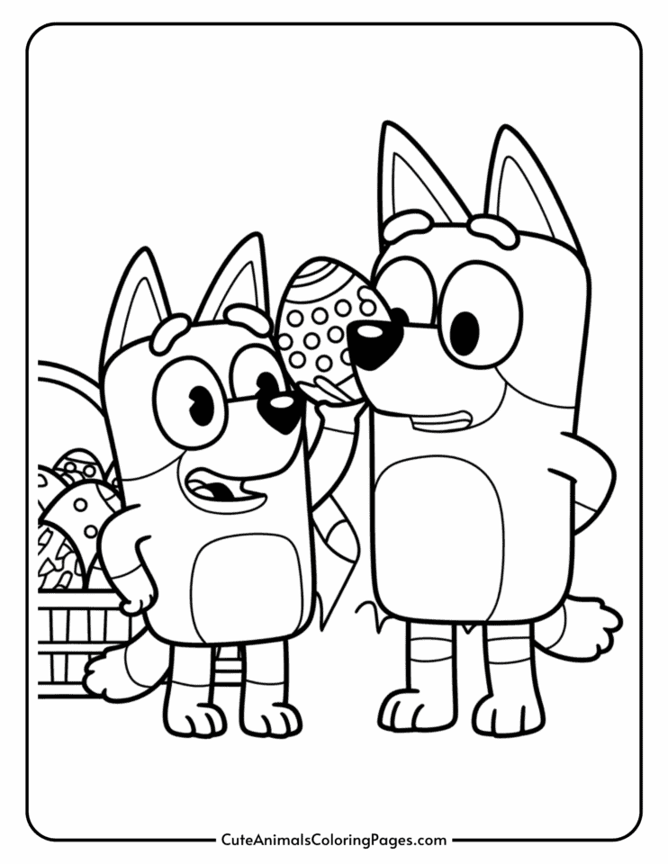 Bluey Easter Coloring Pages (15 Free Printable PDF Pages) - Cute ...