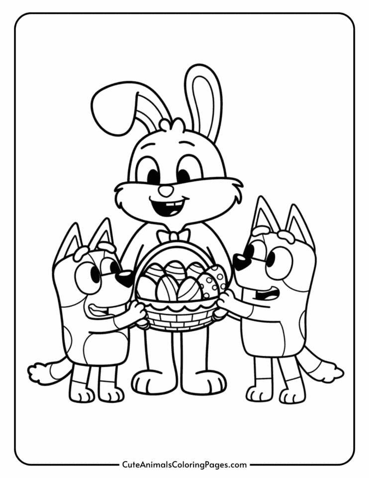 Bluey Easter Coloring Pages (15 Free Printable PDF Pages) - Cute ...