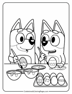 Bluey Easter Coloring Pages (15 Free Printable PDF Pages) - Cute ...