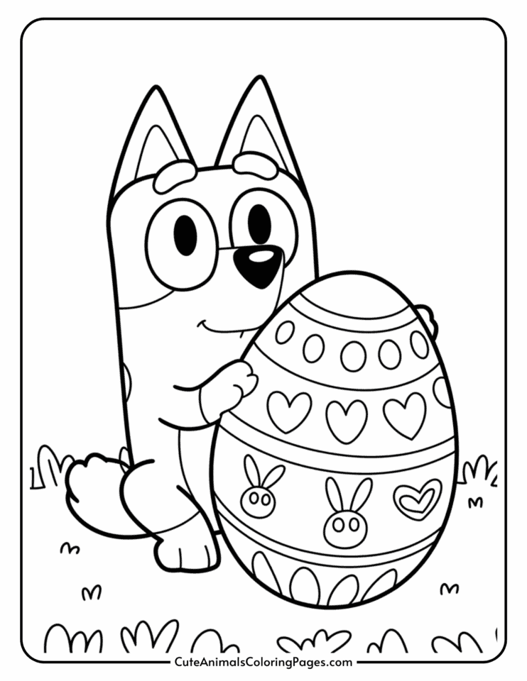 Bluey Easter Coloring Pages (15 Free Printable PDF Pages) - Cute ...