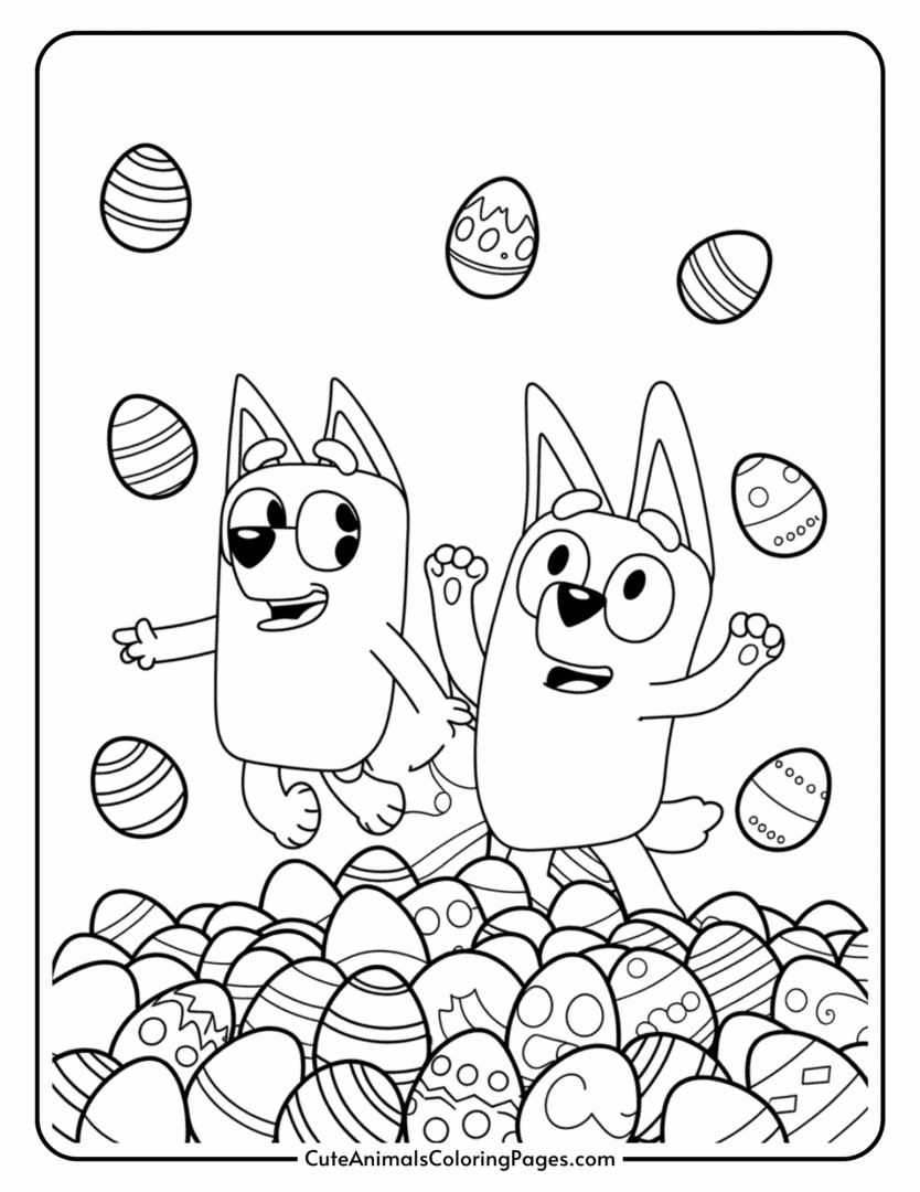 Bluey Easter Coloring Pages (15 Free Printable PDF Pages) - Cute ...