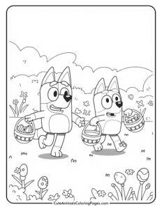 Bluey Easter Coloring Pages (15 Free Printable PDF Pages) - Cute ...