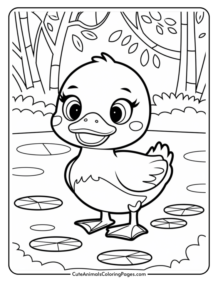 Duck Coloring Pages (15 Free Printable PDF Pages) - Cute Animals ...