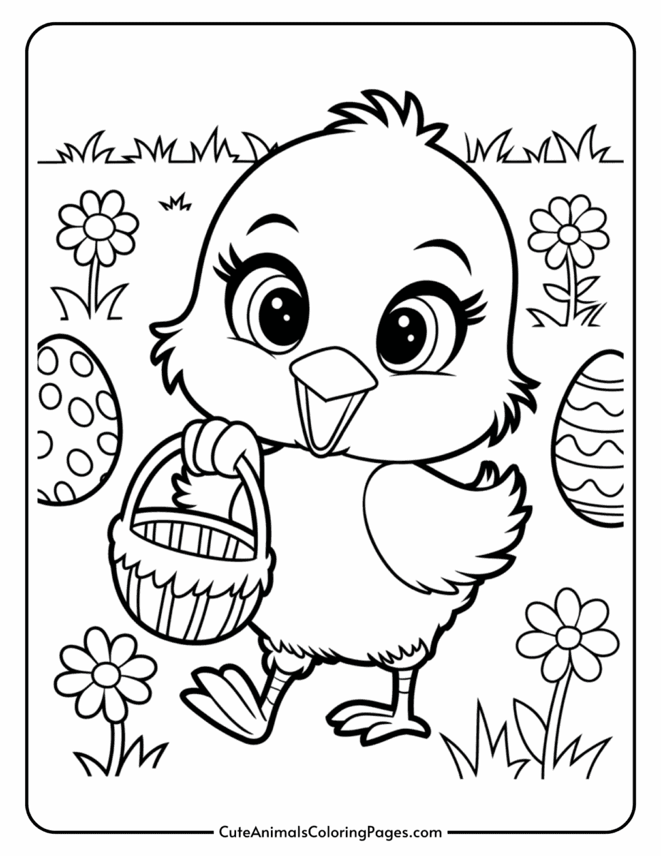 Easter Chick Coloring Pages (15 Free Printable PDF Pages) - Cute ...