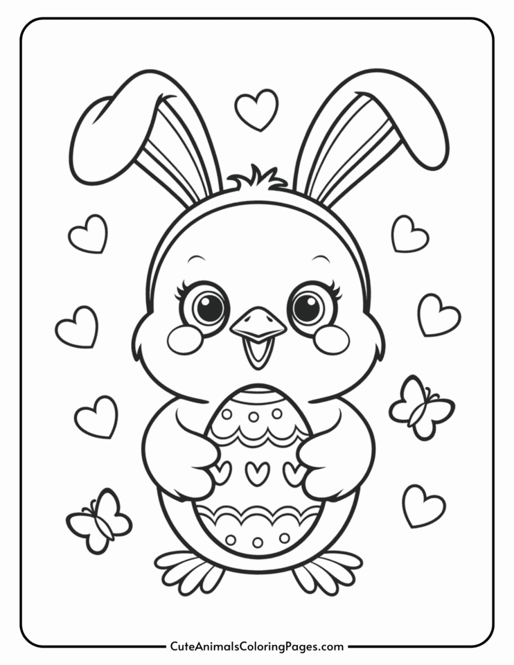 Easter Chick Coloring Pages (15 Free Printable PDF Pages) - Cute ...