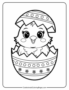 Easter Chick Coloring Pages (15 Free Printable PDF Pages) - Cute ...