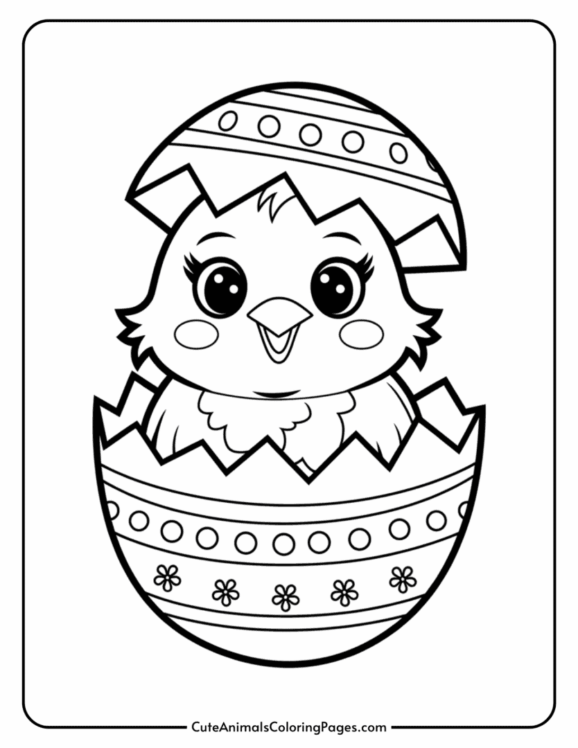 Easter Chick Coloring Pages (15 Free Printable PDF Pages) - Cute ...