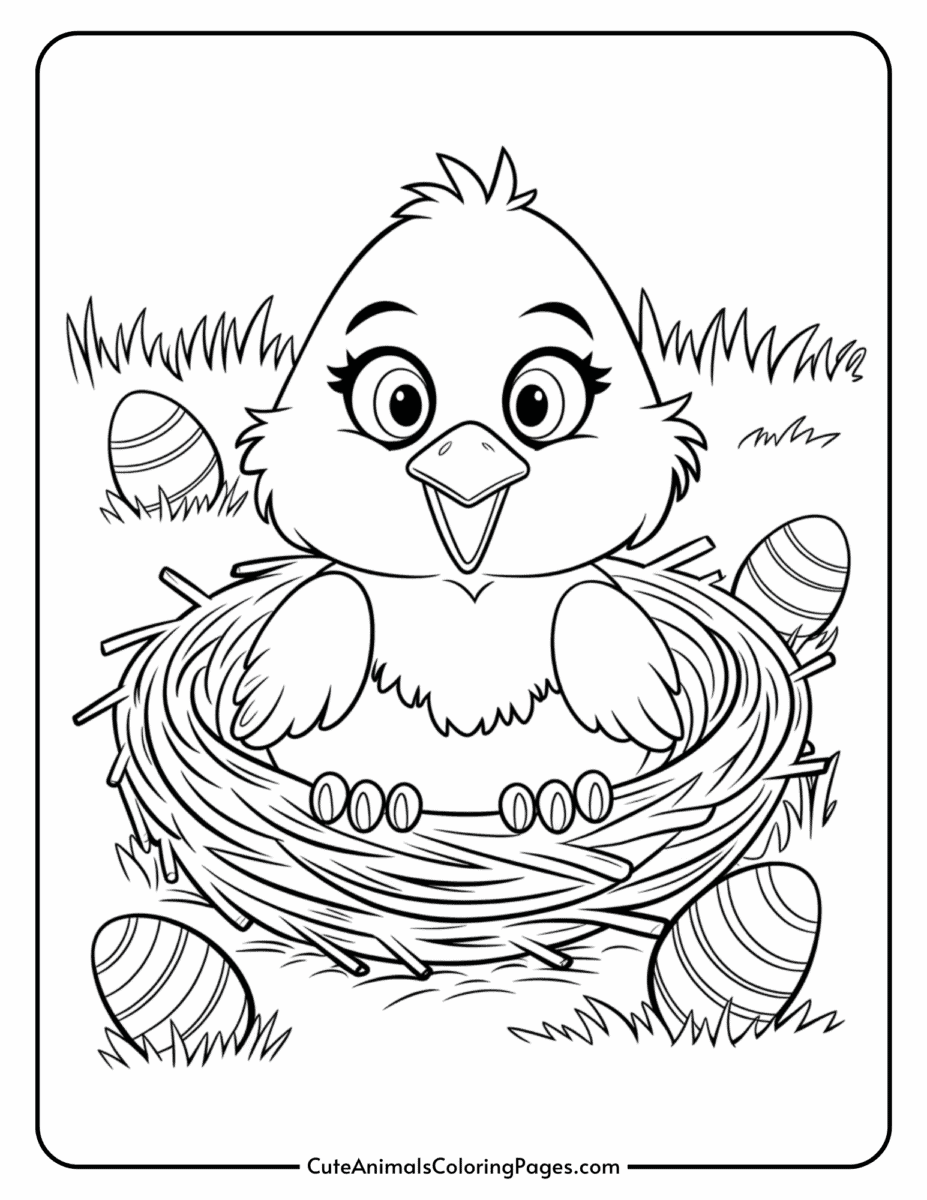 Easter Chick Coloring Pages (15 Free Printable PDF Pages) - Cute ...