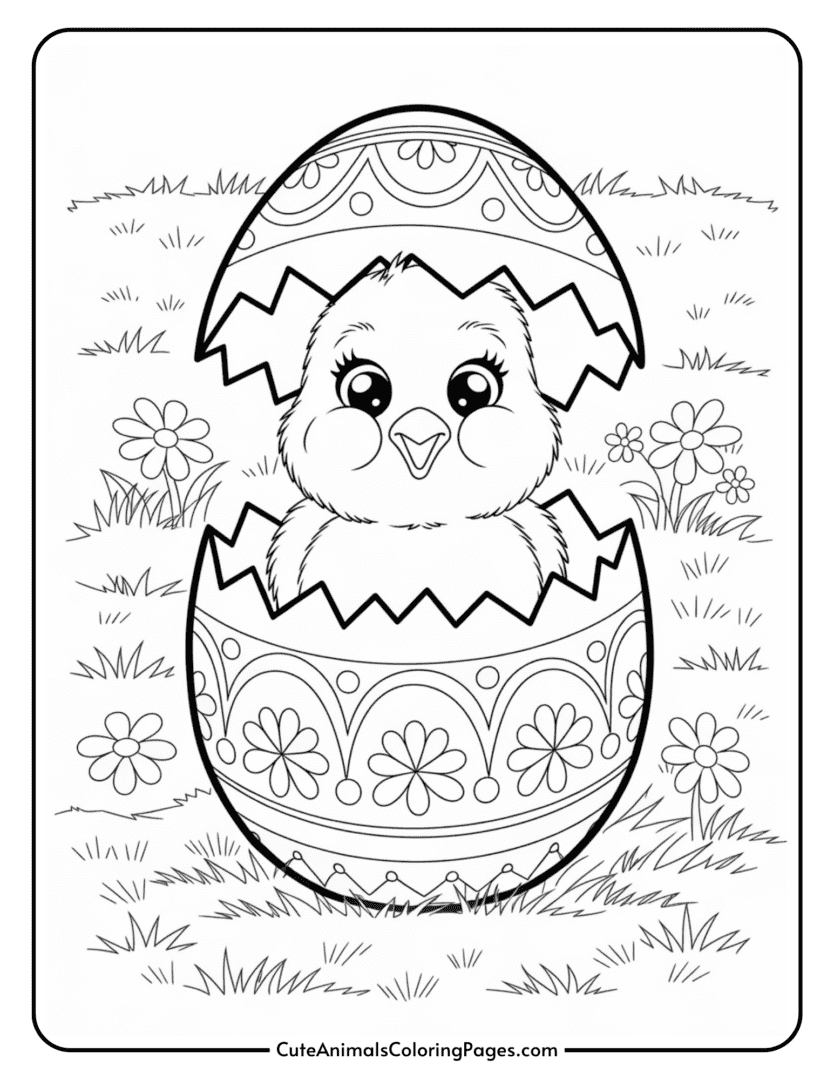 Easter Chick Coloring Pages (15 Free Printable PDF Pages) - Cute ...