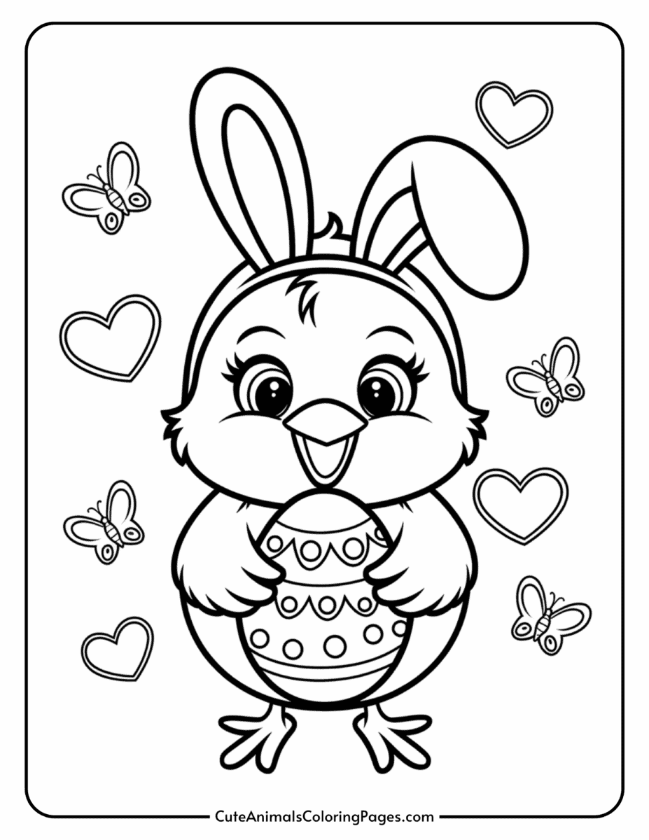 Easter Chick Coloring Pages (15 Free Printable PDF Pages) - Cute ...
