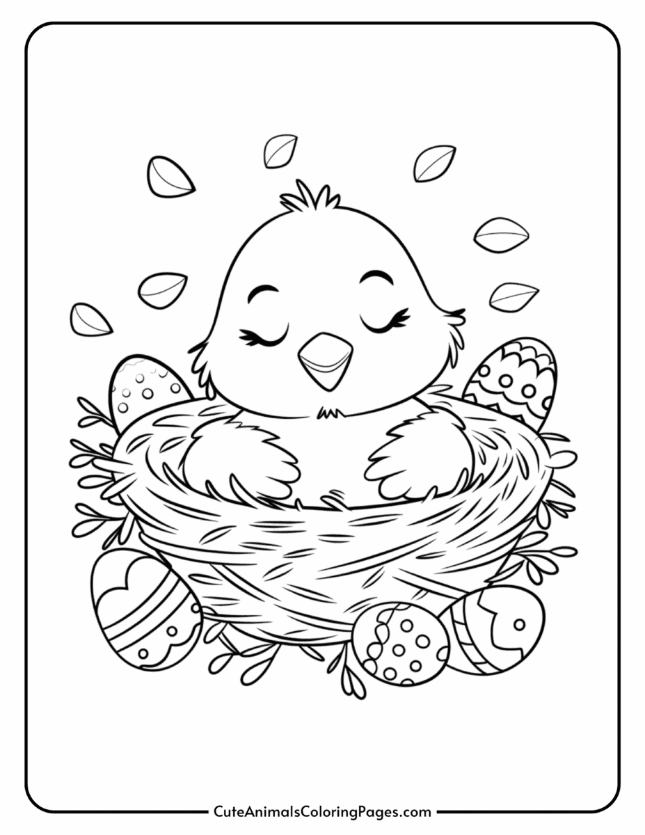 Easter Chick Coloring Pages (15 Free Printable PDF Pages) - Cute ...
