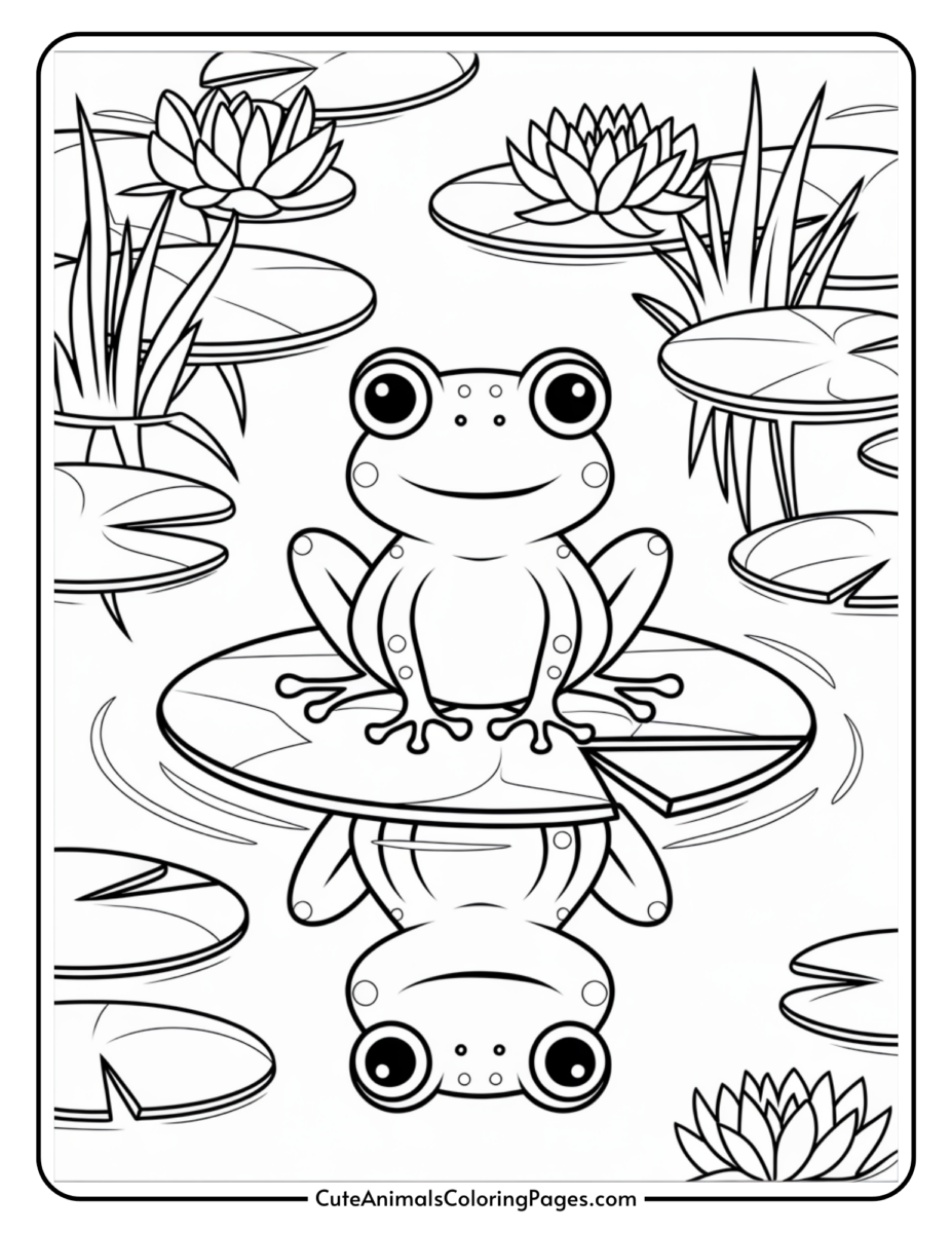 Frog Coloring Pages (10 Free Printable PDF Pages) - Cute Animals ...