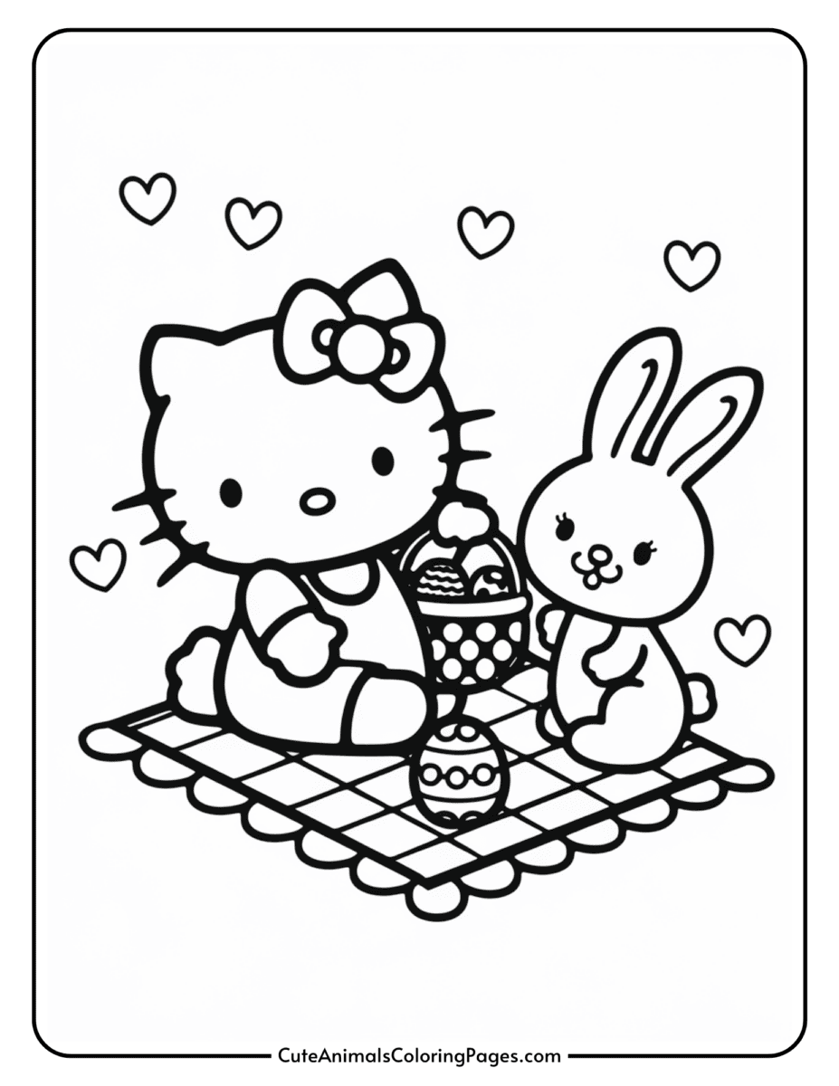 Hello Kitty Easter Coloring Pages (15 Free Printable PDF Pages) - Cute ...