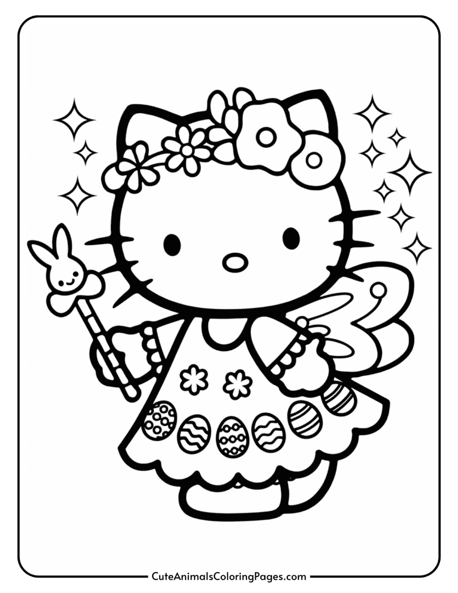 Hello Kitty Easter Coloring Pages (15 Free Printable PDF Pages) - Cute ...