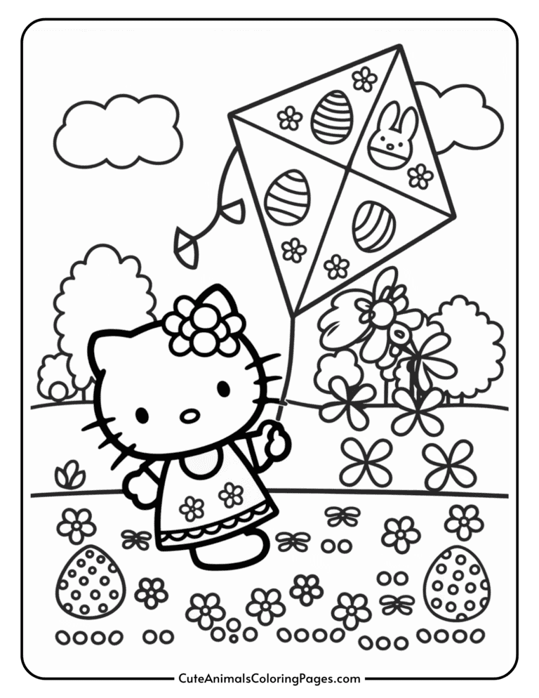 Hello Kitty Easter Coloring Pages (15 Free Printable PDF Pages) - Cute ...