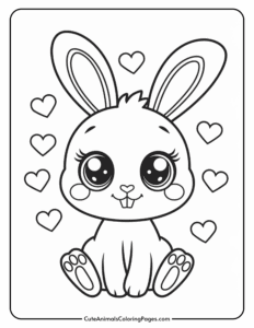 Kawaii Bunny Coloring Pages (13 Free Printable PDF Pages) - Cute ...