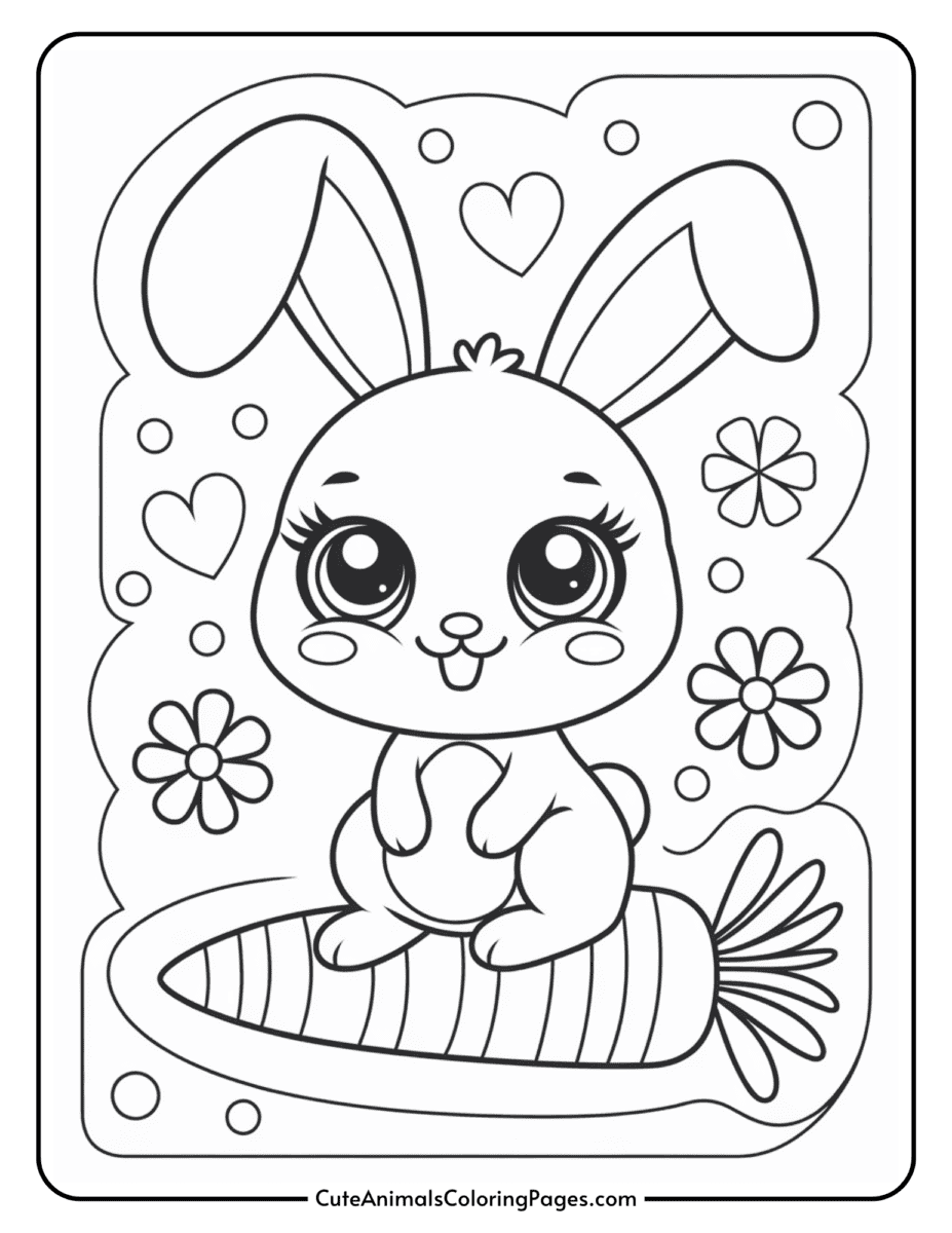 Kawaii Bunny Coloring Pages (13 Free Printable PDF Pages) - Cute ...