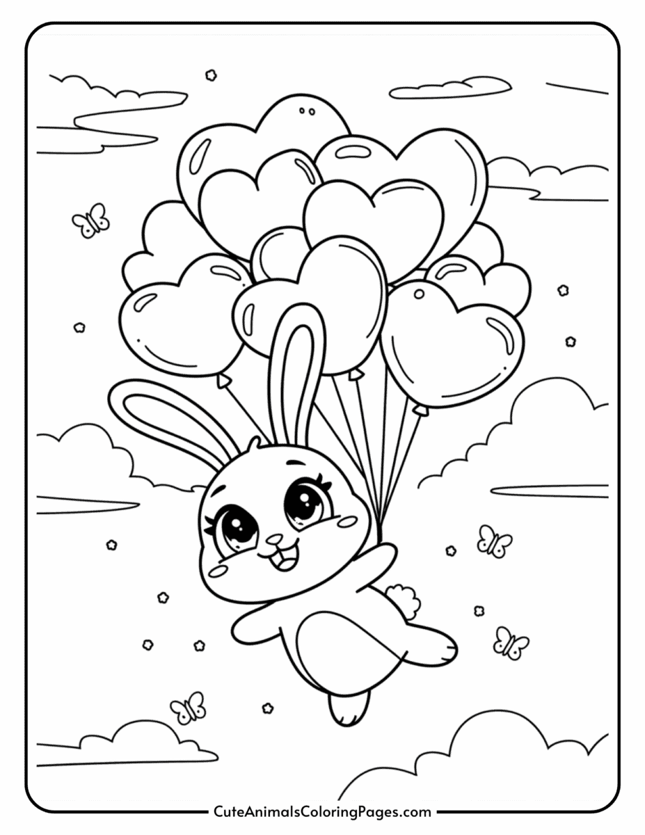 Kawaii Bunny Coloring Pages (13 Free Printable PDF Pages) - Cute ...
