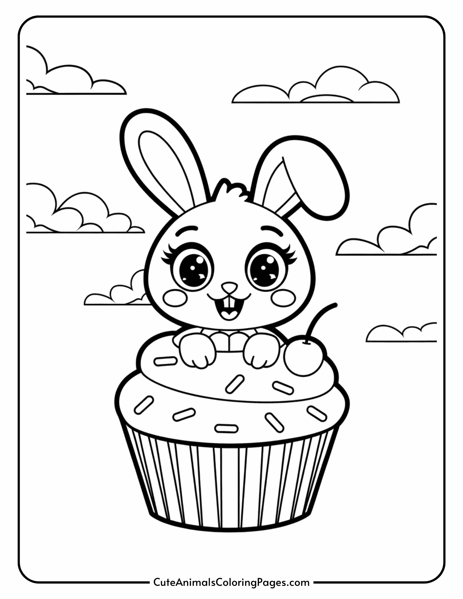 Kawaii Bunny Coloring Pages (13 Free Printable PDF Pages) - Cute ...
