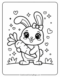 Kawaii Bunny Coloring Pages (13 Free Printable PDF Pages) - Cute ...