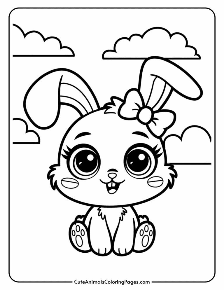 Kawaii Bunny Coloring Pages (13 Free Printable PDF Pages) - Cute ...