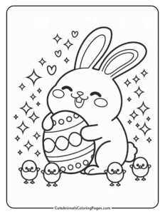 Kawaii Easter Coloring Pages (15 Free Printable PDF Pages) - Cute ...