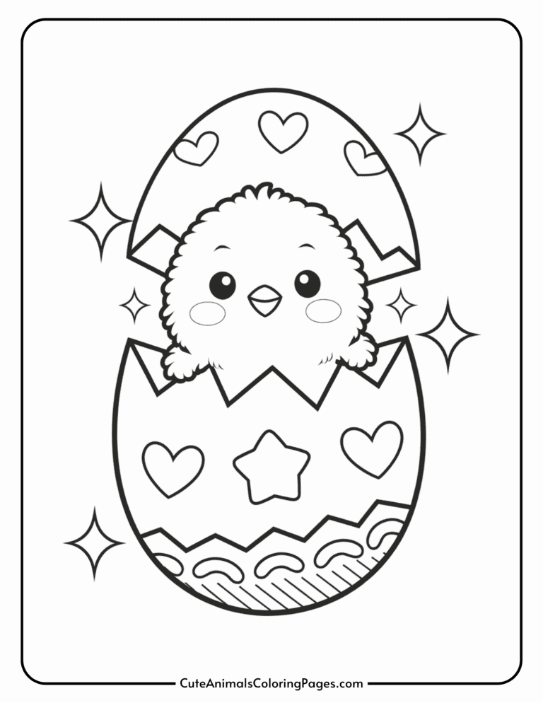 Kawaii Easter Coloring Pages (15 Free Printable PDF Pages) - Cute ...