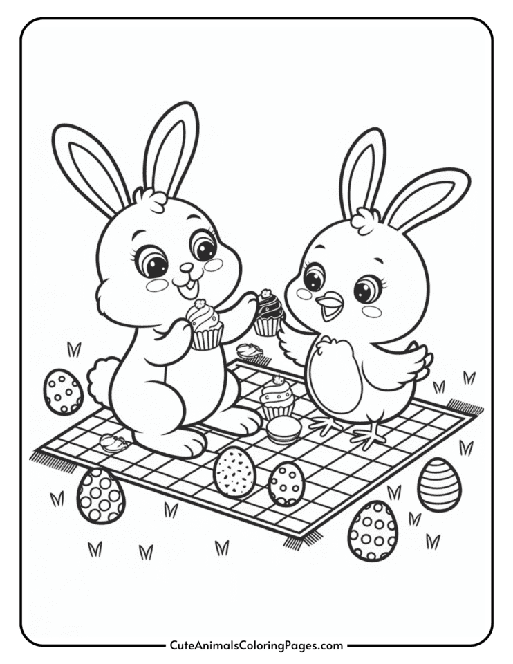 Kawaii Easter Coloring Pages (15 Free Printable PDF Pages) - Cute ...