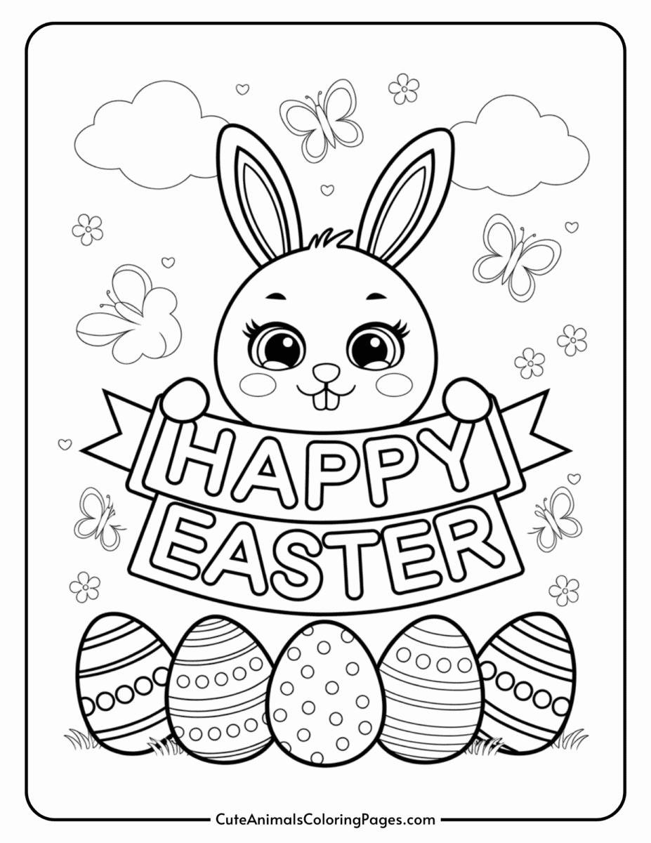 Kawaii Easter Coloring Pages (15 Free Printable PDF Pages) - Cute ...