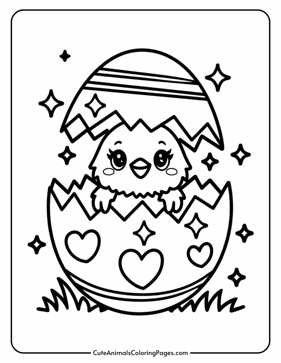 Kawaii Easter Coloring Pages (15 Free Printable PDF Pages) - Cute ...