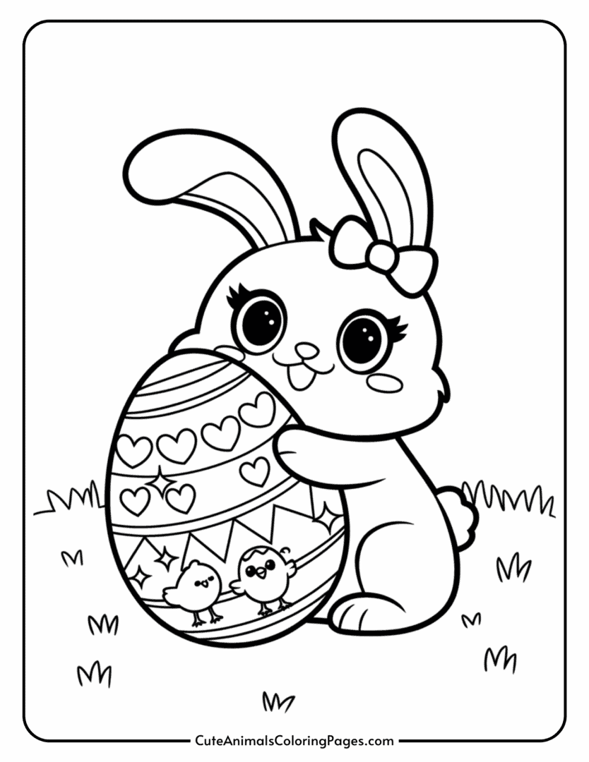 Kawaii Easter Coloring Pages (15 Free Printable PDF Pages) - Cute ...