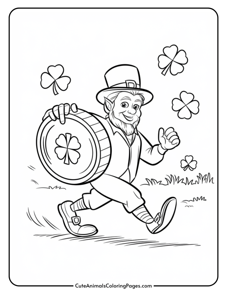 Leprechaun Coloring Pages (12 Free Printable PDF Pages) - Cute Animals ...