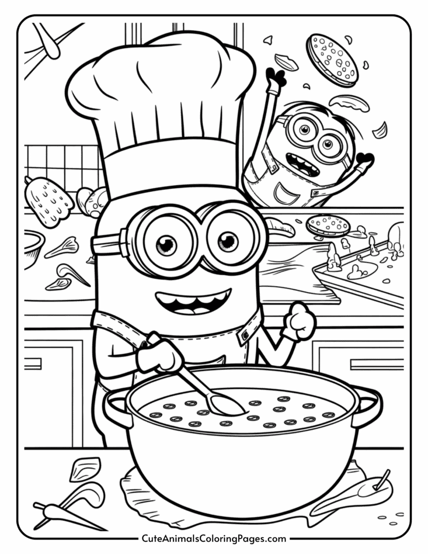 Minions Coloring Pages (15 Free Printable PDF Pages) - Cute Animals ...