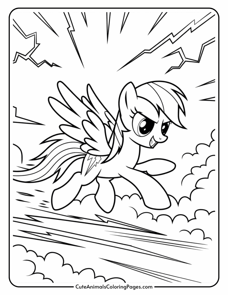Rainbow Dash Coloring Pages (12 Free Printable PDF Pages) - Cute ...