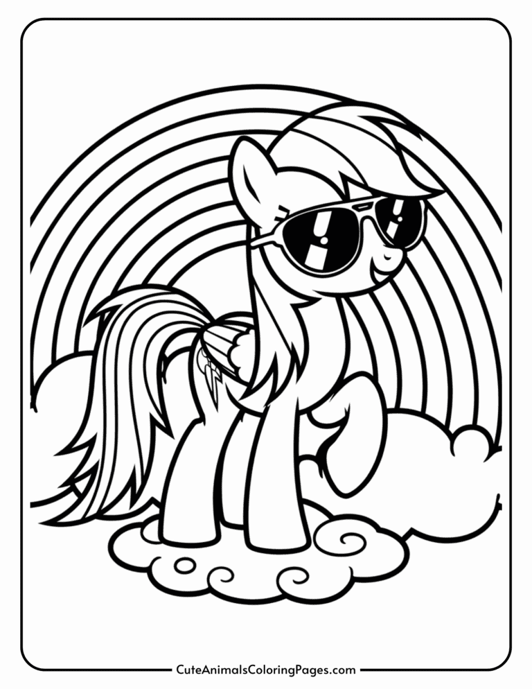 Rainbow Dash Coloring Pages (12 Free Printable PDF Pages) - Cute ...