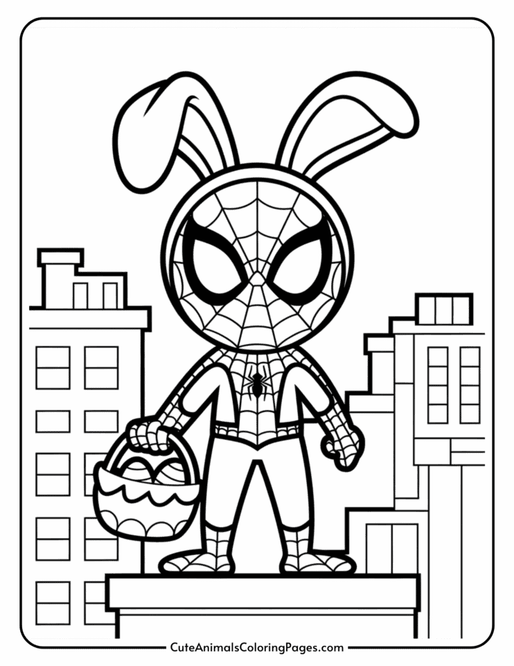Spiderman Easter Coloring Pages (15 Free Printable PDF Pages) - Cute ...