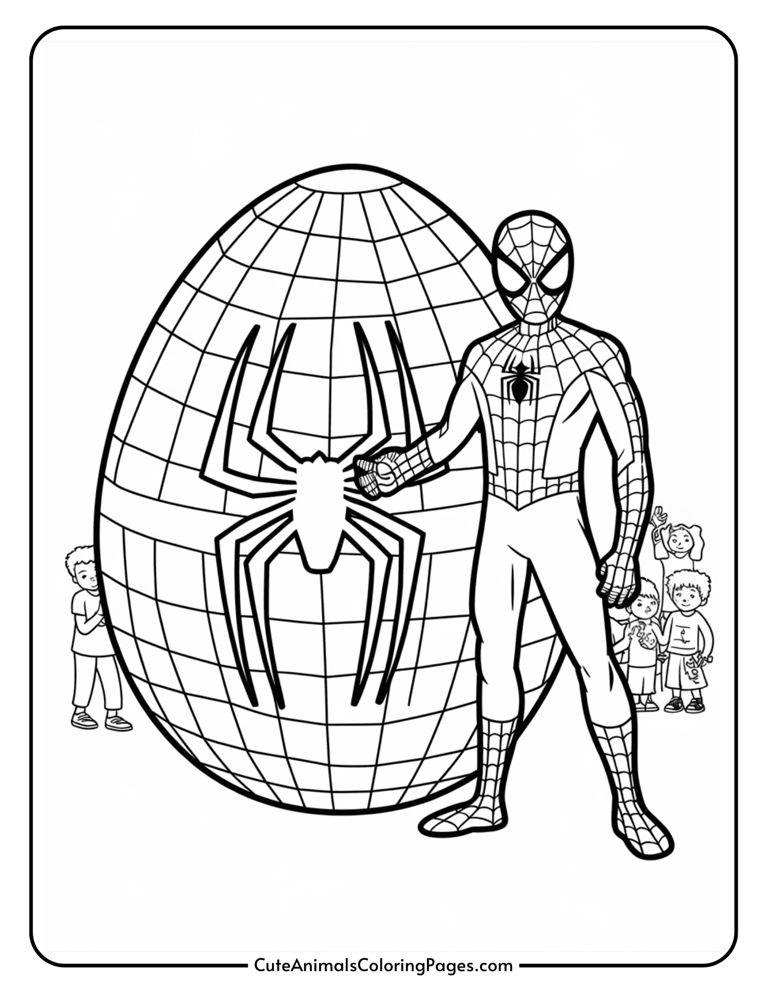 Spiderman Easter Coloring Pages (15 Free Printable PDF Pages) - Cute ...