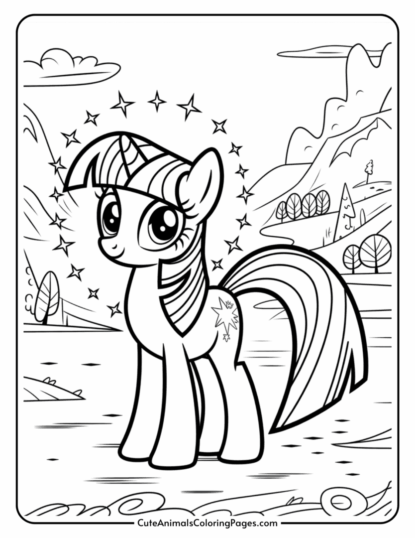 Twilight Sparkle Coloring Pages (10 Free Printable PDF Pages) - Cute ...