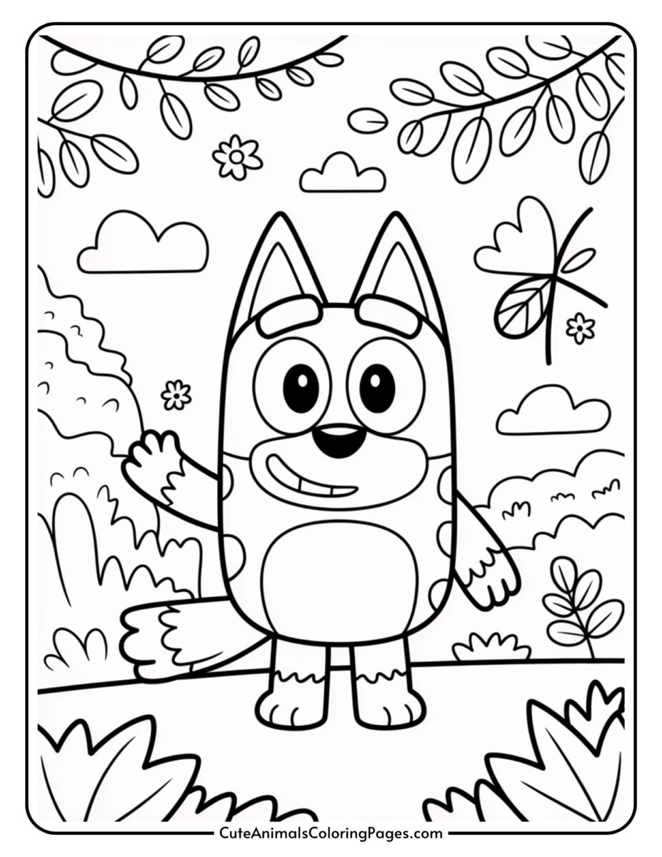 Bluey Fall Coloring Pages (8 Printable PDF Pages) - Cute Animals ...