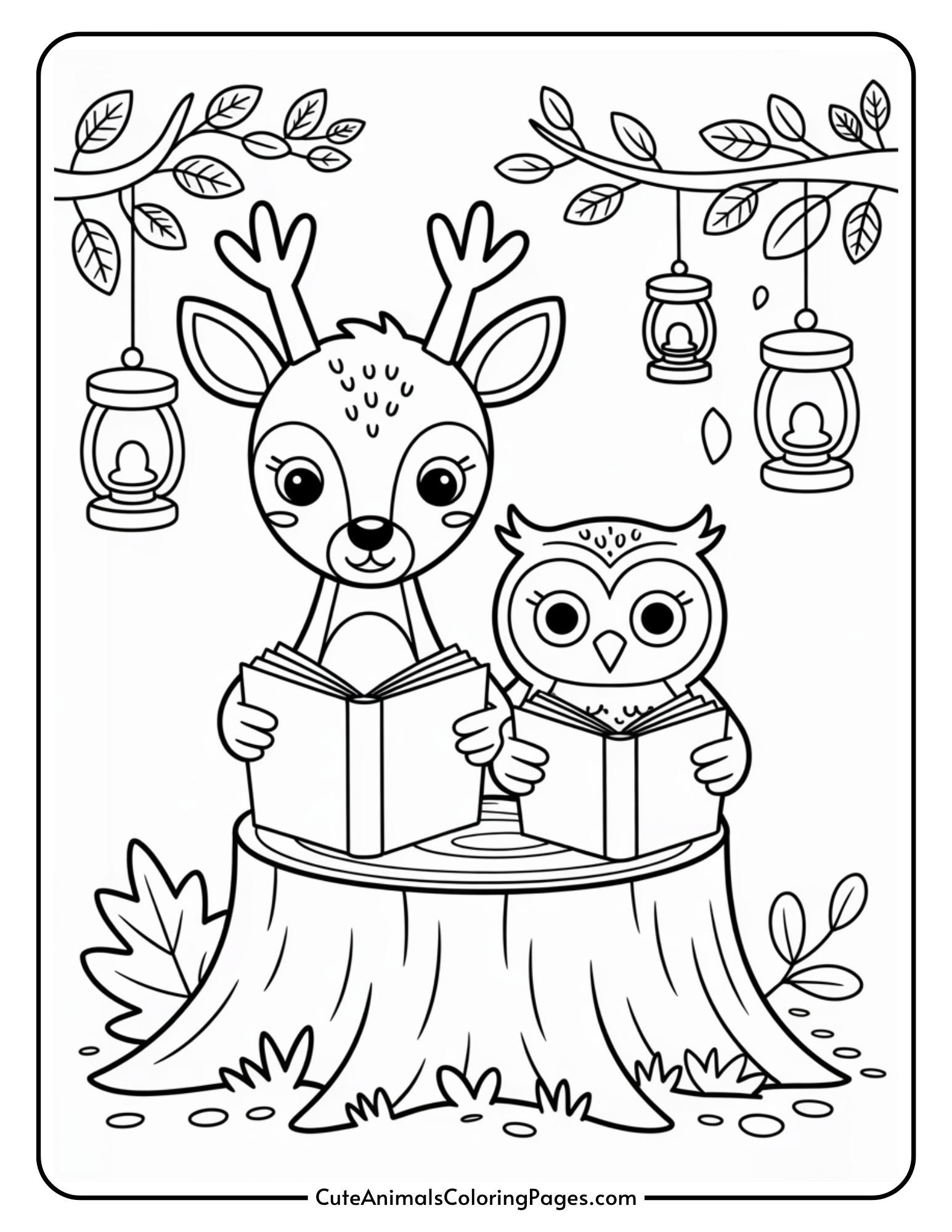 Fall Animal Coloring Pages (5 Free PDF Sheets) - Cute Animals Coloring ...
