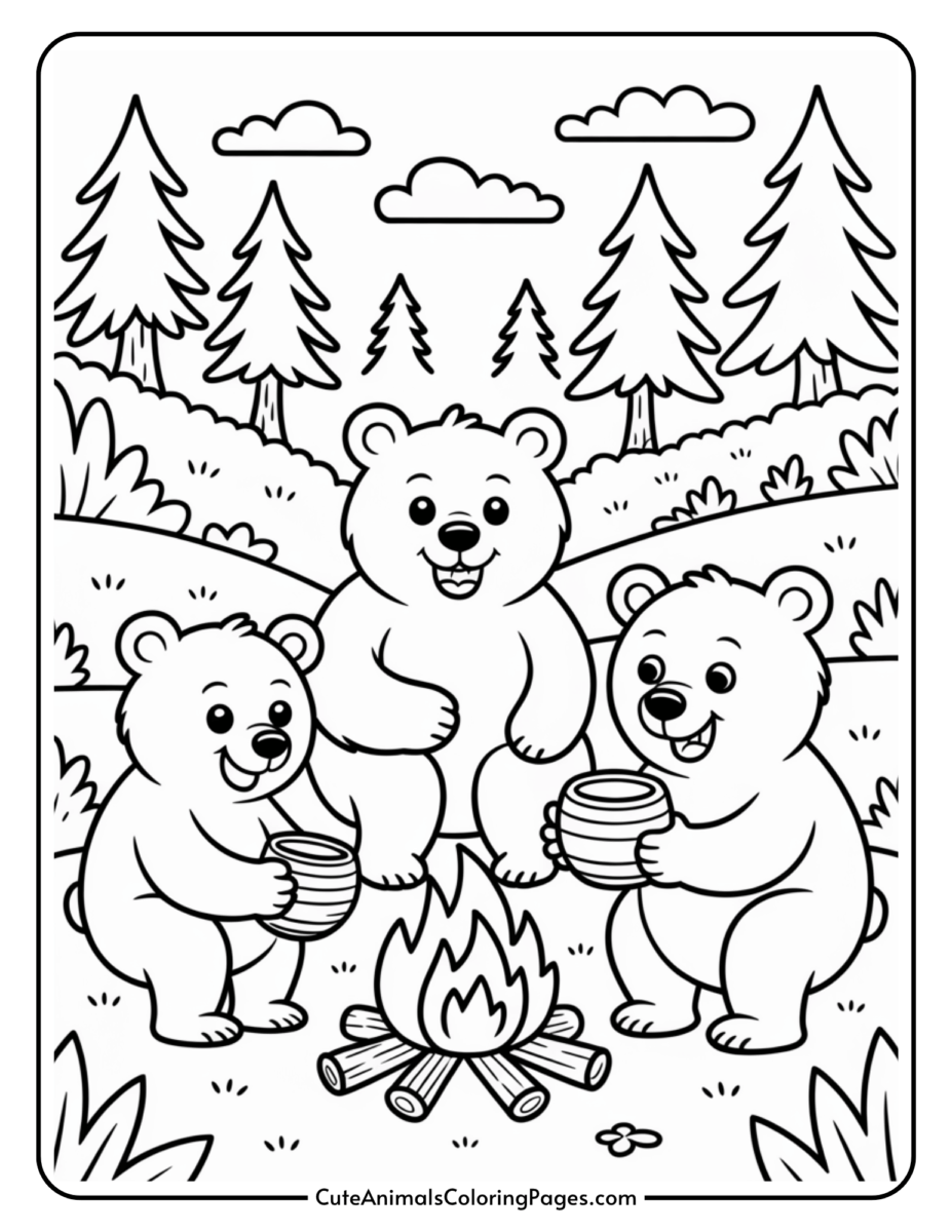 Fall Animal Coloring Pages (5 Free PDF Sheets) - Cute Animals Coloring ...
